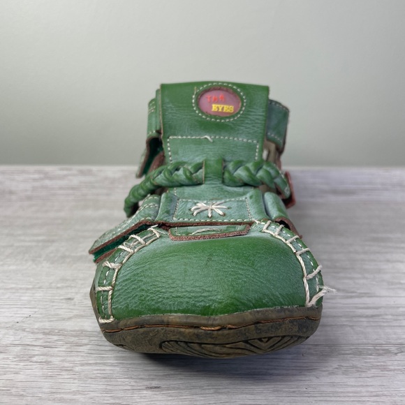 Tma Eyes | Shoes | Tma Eyes Womens Braided Closed Toe Green Leather ...